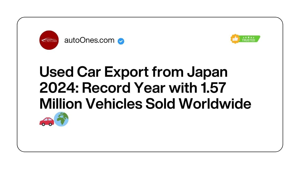 Used Car Export From Japan 2024: Record Sales & Top Buyers